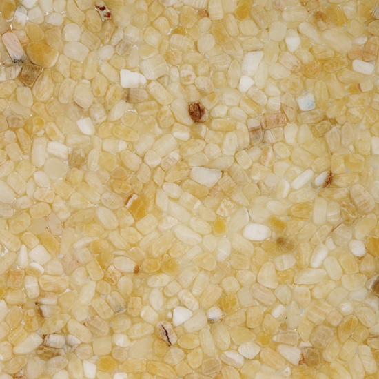 Translucent river pebble stone panel